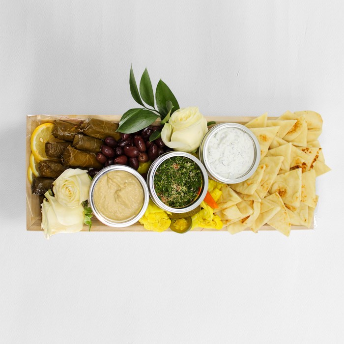 Mediterranean Dip Display - Plum Market Take Away Catering