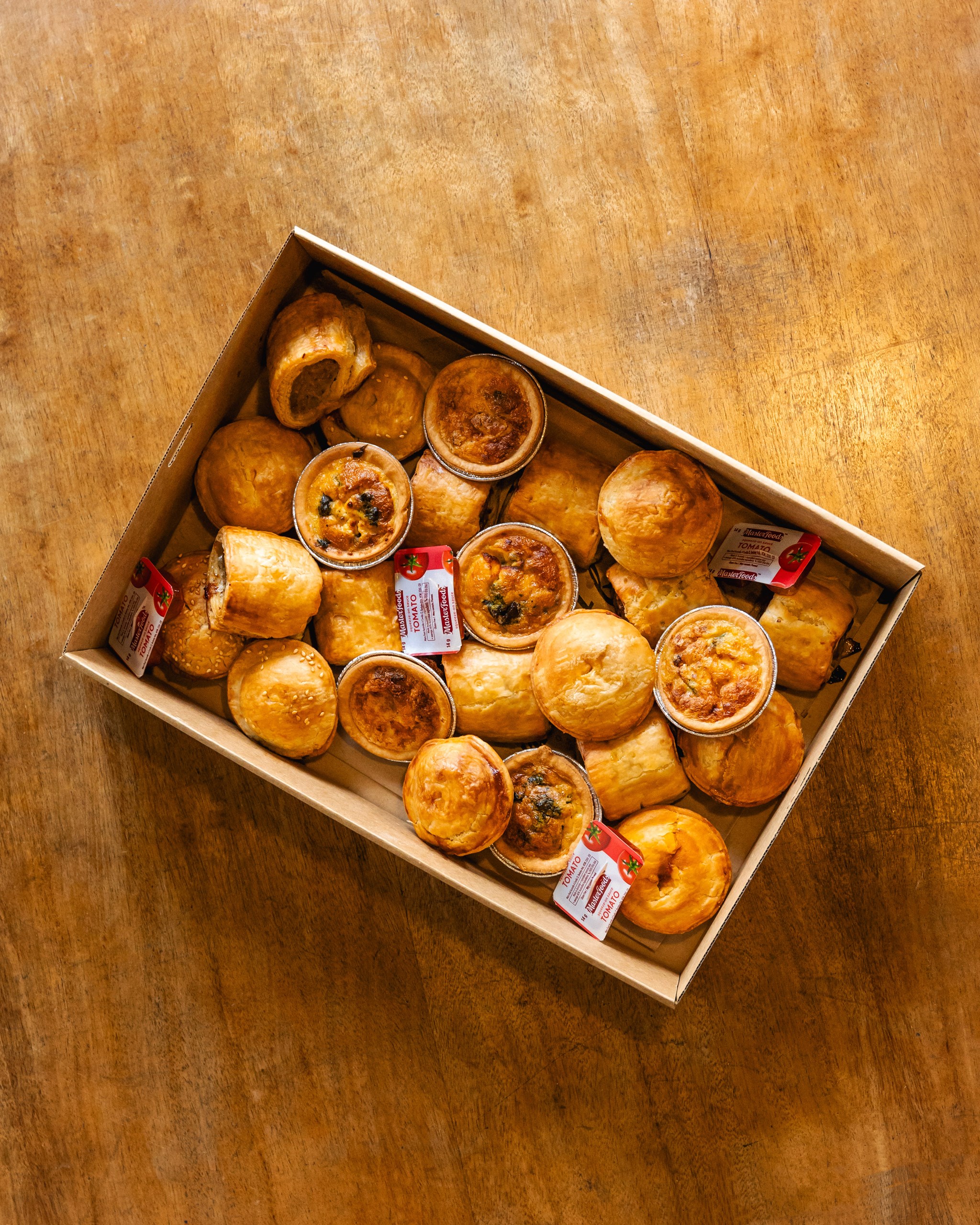 Mini Frozen Pies and Sausage Rolls - Bourke Street Catering
